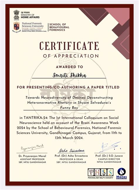 smriti shikha on linkedin humbled ministryofhomeaffairs nationalforensicsciencesuniversity cfc…