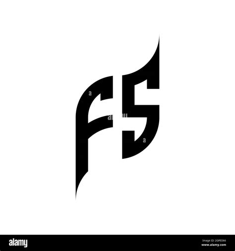 Fs Monogram Geometric Shape Style Template Monogram Initial Design