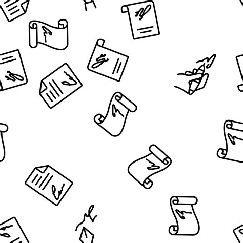 Signature Signing Vector Seamless Pattern 10018329 Vector Art At Vecteezy