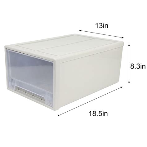 Plastic Stackable Drawer Grey Large