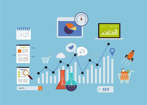 concept vector illustration in flat design style of web analytics