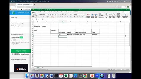 Mysql Table Create Pk Fk Youtube