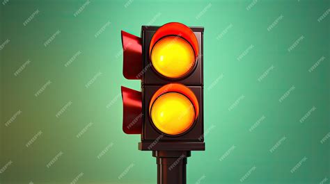 Premium Ai Image Adaptive Traffic Signal Control Solid Color Background