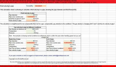 Fluid Flow Velocity In Pipes Calculation And Recommendation