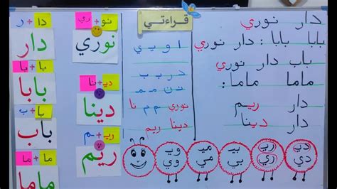 قراءة صف أول أبتدائي درس دار نوري تعلمالقراءةوالكتابةمعنا