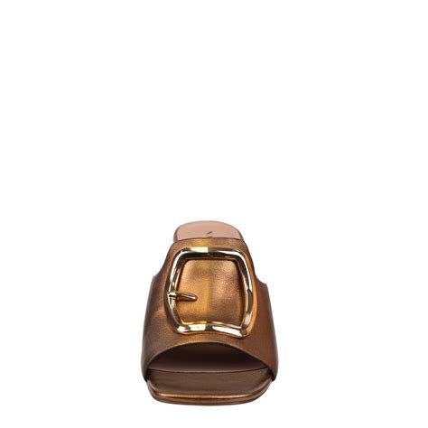 Naked Feet Cupel In Bronze Heeled Sandals Azlinn Hope