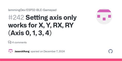 Setting Axis Only Works For X Y RX RY Axis Issue LemmingDev ESP BLE