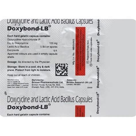 Doxycycline Acid Bacilus Capsules At Rs Box Doxycycline And Lactic Acid Bacillus