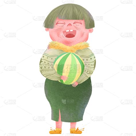 手绘 重阳节 快乐奶奶元素