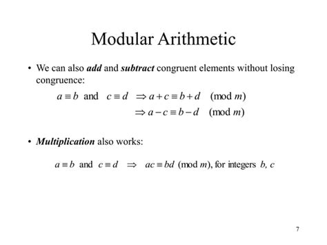 Modular Arithmetic Concept In Mathematics Ppt