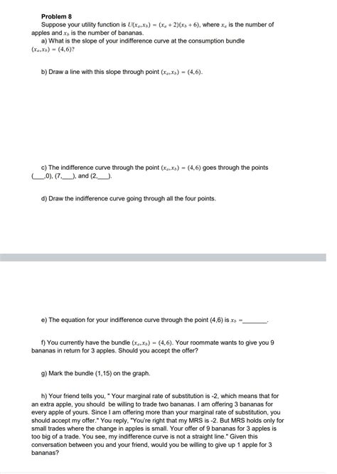 Solved Problem 8suppose Your Utility Function Is