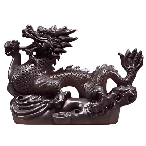 Dragon Statue Small Wooden Chinese Feng Shui Dragon Figurines 2024 Year Of The Dragon T