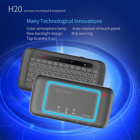 2 4ghz Universal Mini Backlight Touchpad Keyboard Wireless Air Mouse Controller Rechargeable
