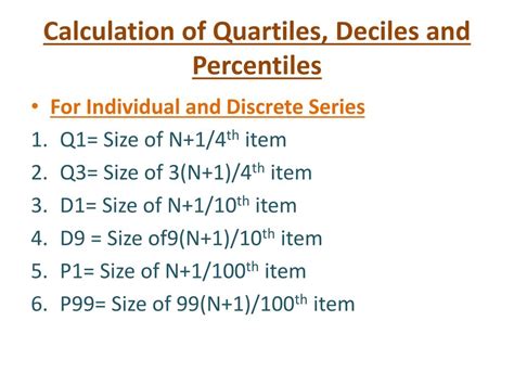 Ppt Partition Values Quartilesdeciles And Percentiles Powerpoint Presentation Id3062317