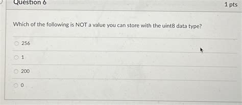 Solved Question 61 ﻿ptswhich Of The Following Is Not A Value