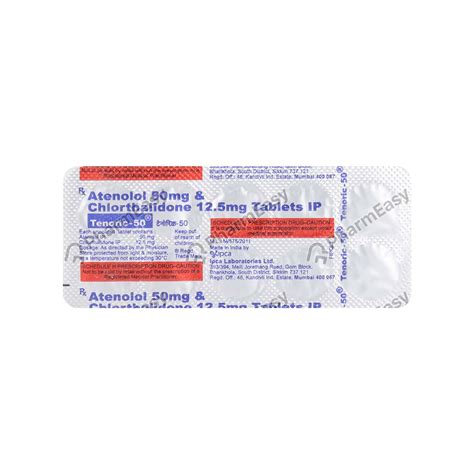 Buy Tenoric 50mg Tablet Online At Flat 18 Off Pharmeasy