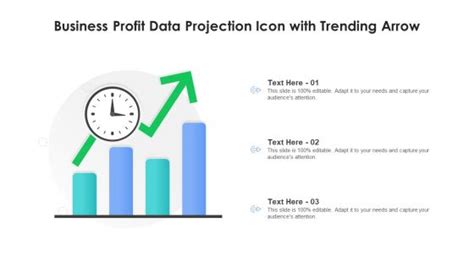 Trend Arrow Chart Illustrating Business Projection Powerpoint Templates