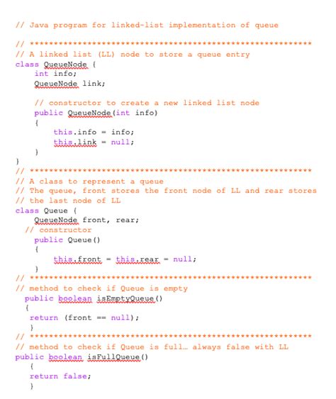 Solved Queues Linked List Implementation Modify The Queues