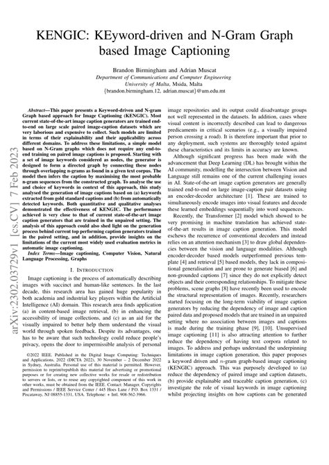 Pdf Kengic Keyword Driven And N Gram Graph Based Image Captioning