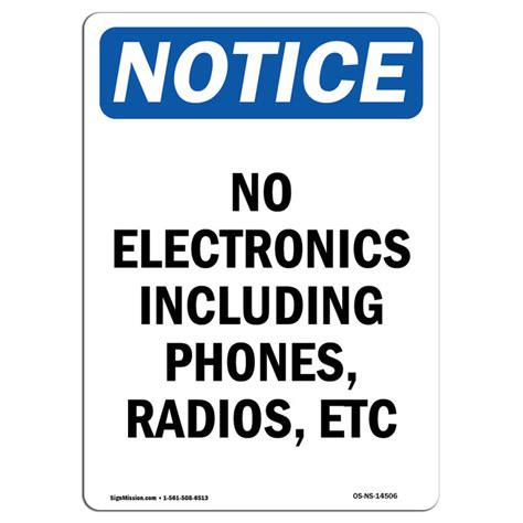 Signmission No Electronics Including Phones Sign Wayfair