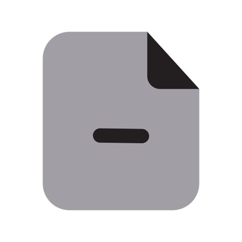 Delete Document Generic Grey Icon