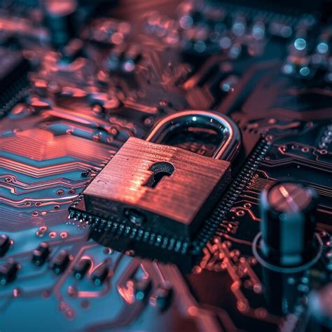 Modern Chip To Protecting Data Cyber Security Generated By AI Premium AI Generated Image