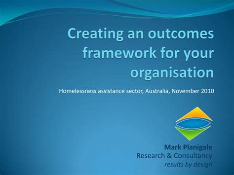 Creating An Outcomes Framework For Your Organisation Pdf