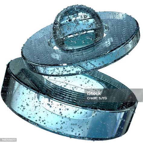 수정처럼 맑은 물과 같은 기하학을 가진 격리된 크리스탈 용기 추상적이고 차가운 분위기 얼음 우아하고 현대적인 3d 렌더링 디자인 자료 0명에 대한 스톡 사진 및 기타 이미지