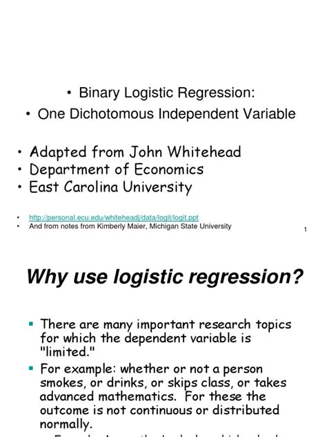 Introduction To Logistic Regression Pdf Logistic Regression Regression Analysis