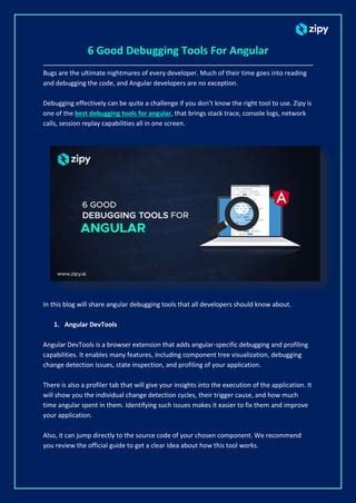 6 Top Debugging Tools For Angular Developers PDF