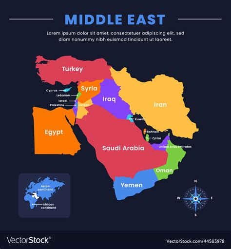Numbered Map Of Middle East
