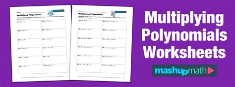 Multiplying Polynomials Worksheets—printable With Answers — Mashup Math