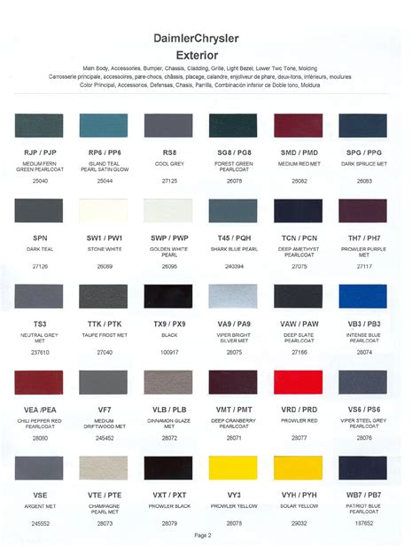 2000 Paint Code Color Book