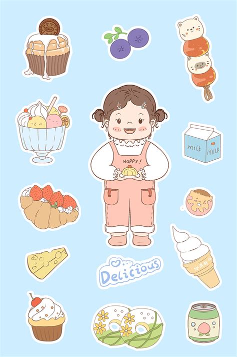 创意女孩卡通素材创意女孩卡通模板创意女孩卡通设计图片免费下载 众图网