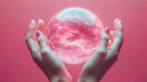 Two Hands Gracefully Hold A Glowing Digital Sphere Representing The Connection Between