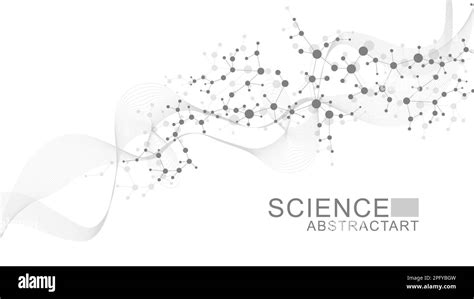 Modern Abstract Molecules Structure For Science Or Medical Background Dna Helix Or Atom