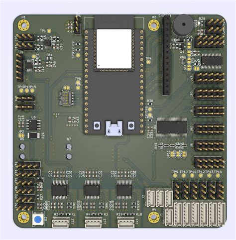 Pcb Review Esp32 I2c Expander Pwm Controller Isolated I2c Buzzer Lcd Screen Canbus Ext