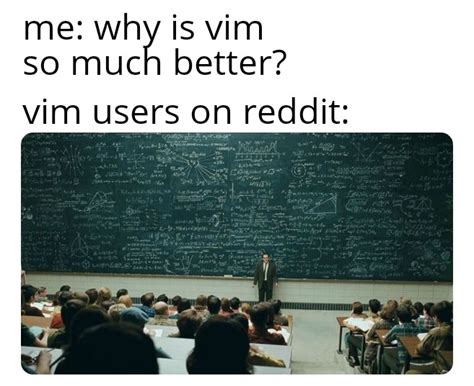 Vim Users Be Like Rprogrammerhumor
