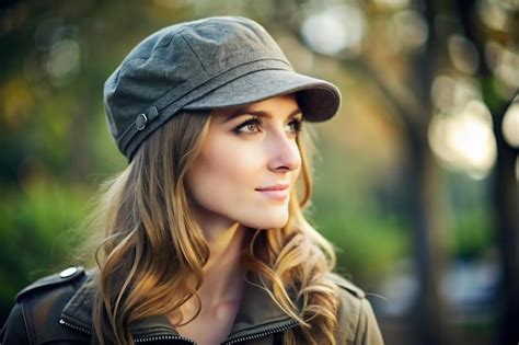 Premium Vector Beautiful Female Face With Cap