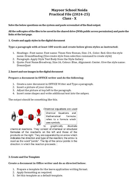 It Practical File Class X Pdf Spreadsheet Worksheet
