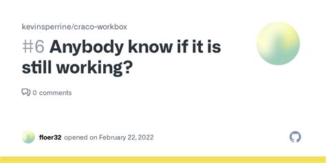 anybody know if it is still working · issue 6 · kevinsperrine craco