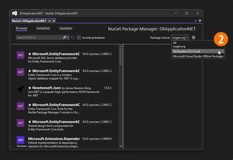 Install NuGet Packages In Visual Studio VS Code And Rider General Information DevExpress
