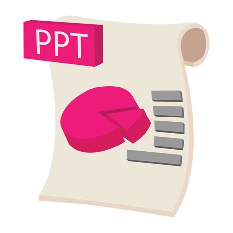 Ppt Extension Text File Icon Cartoon Style 14073697 Vector Art At Vecteezy