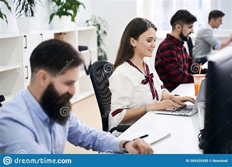 People Working In Modern It Office Group Of Young And Experienced Programmers And Software