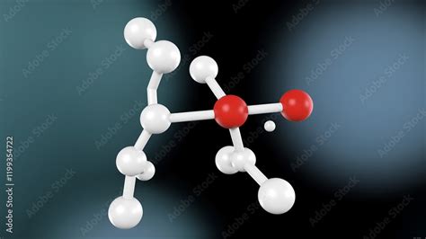 3d Model Of Acetone Simple Molecule Structure Stock Illustration
