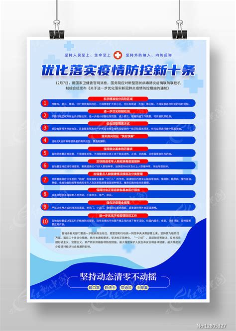 一图读懂优化落实疫情防控新十条海报图片下载 红动中国