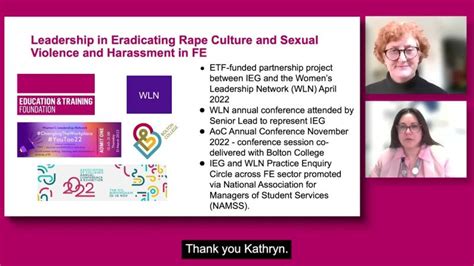 Tackling Sexual Violence And Harassment In Fe Pauline Odulinski Obe