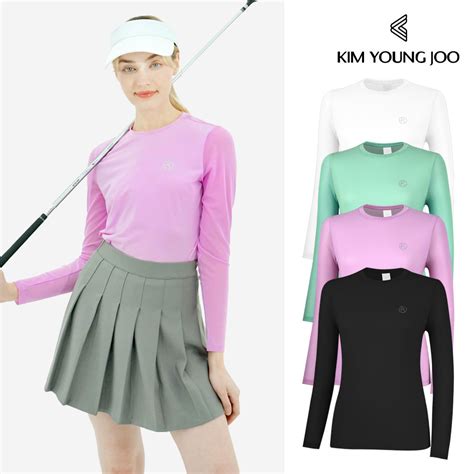 핫딜 김영주 여성 골프웨어 봄 여름 노엘 망사 쿨링 기능성 피케 긴팔 라운드 티셔츠 스포츠 상의 딜팡 골프용품 전문쇼핑몰