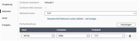 Backup Of Full Container Station Including Influxdb Database Nat Settings Virtual Switch Ips