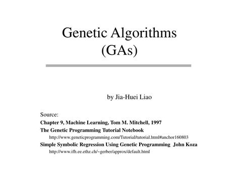 Ppt Genetic Algorithms Gas Powerpoint Presentation Free Download
